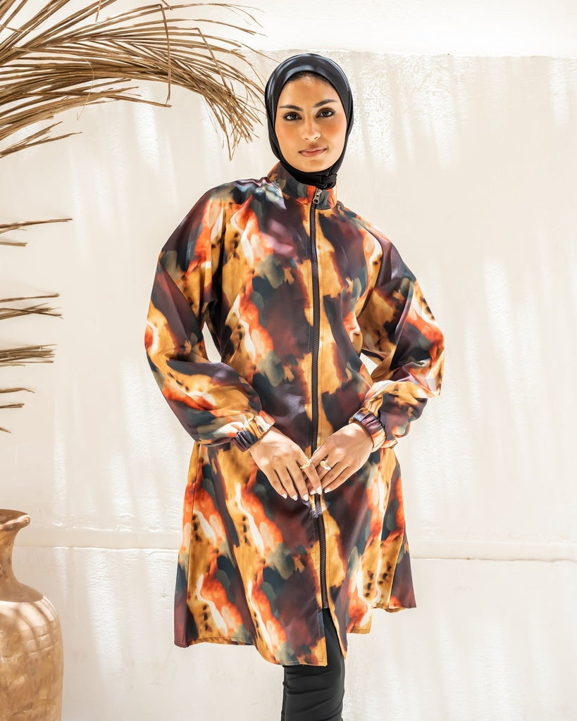 PRINTED LONG SWIMTOP-HAVAN ( TOP ONLY ) – Pistage